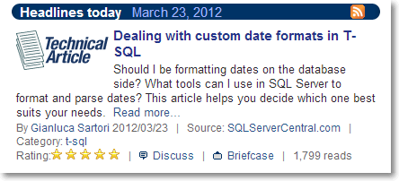 SQL Server and Custom Date Formats | spaghettidba